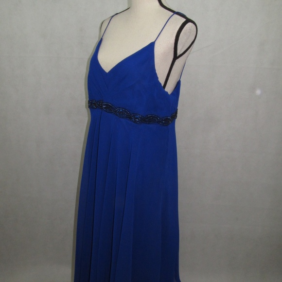 Eva Blue | Dresses | Eva Blue Strap Dress Size 4 Sleeveless Beaded New ...